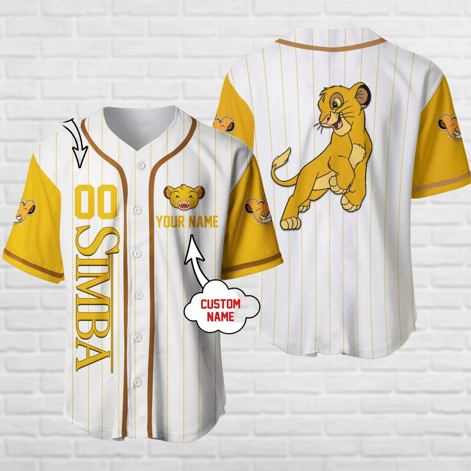 Simba Disney Lion King 3D Baseball Jersey Shirt | ID 24014902 by ...