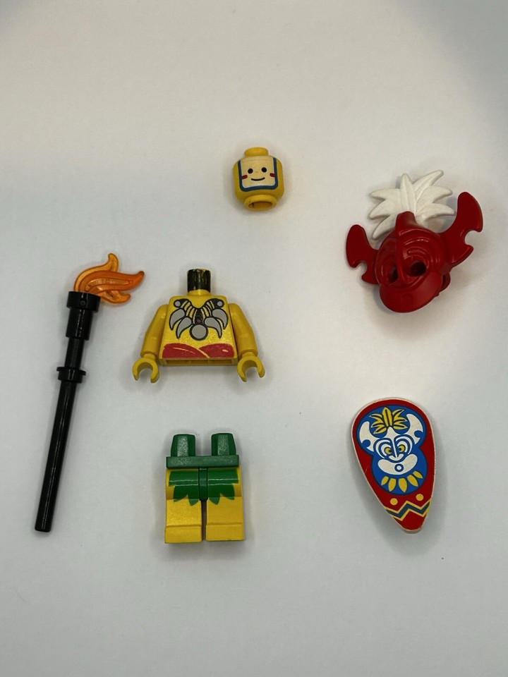 LEGO Pacific Islander with Tiki Torch and Shield | eBay