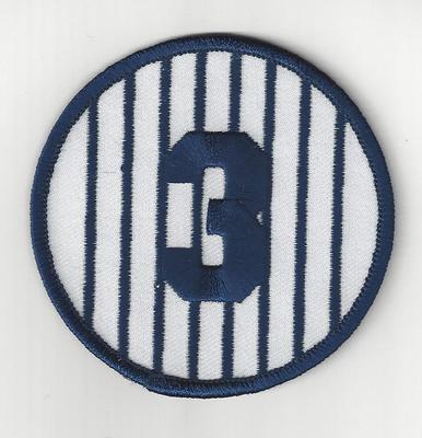Babe Ruth Retired Number 3 Patch 3" Round New York Yankees Pinstripes ...