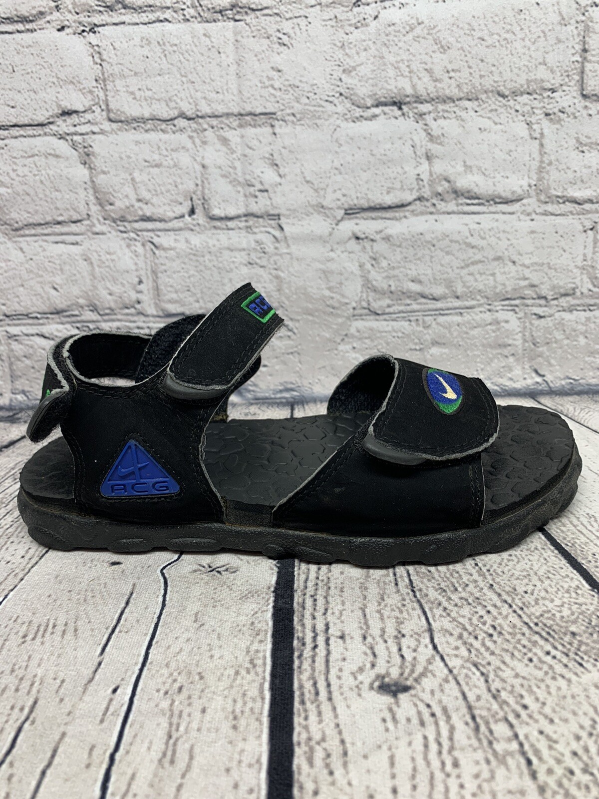VTG Nike ACG Sandals Strappy Hiking Sport Black Blue Y2K Gorp Men's ...