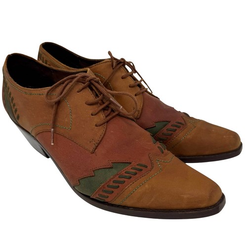 Vintage Circle S Brand Lace Up Southwestern Shooties Western Shoes | eBay