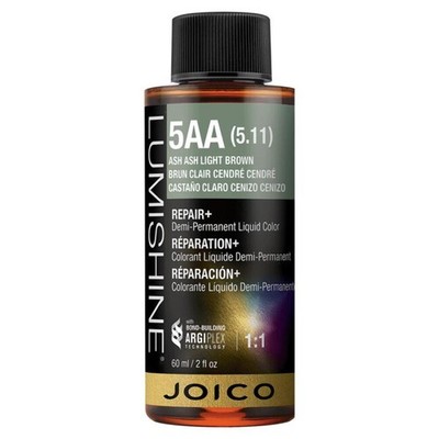 Joico LumiShine Demi-Permanent Liquid Hair Color 2 fl.oz-5AA Ash Ash ...