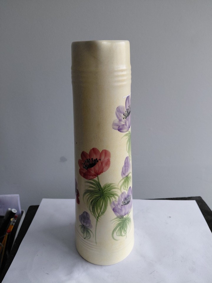 E. Radford Vintage Pottery Hand Painted Tall Jug/Vase With Floral ...
