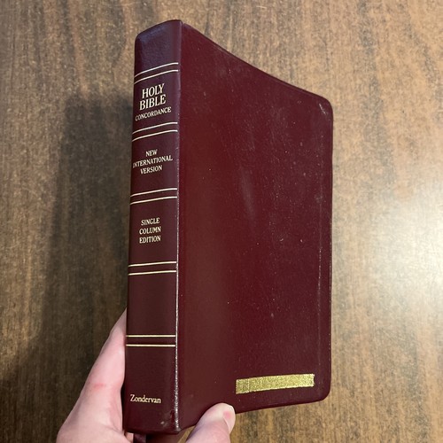 NIV 1984 Single Column Bible - Burgundy Bonded Leather - OOP 84 ...
