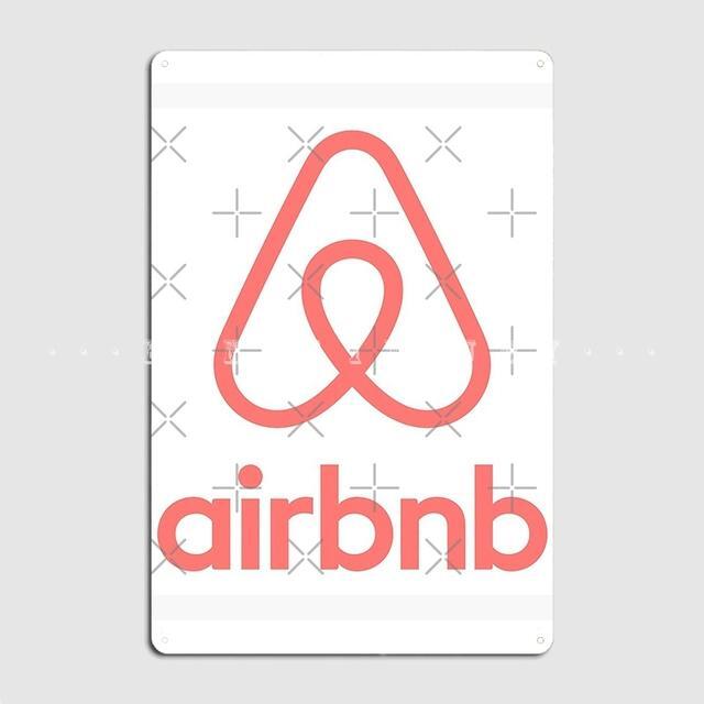 Airbnb Logo Metal Plaque Poster Wall Decor Living Room Mural Tin Sign ...