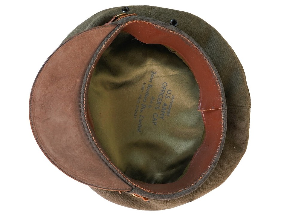 WW2 USAAF OFFICER'S AUSTRALIAN MADE CRUSHER CAP w/ 2 REMOVABLE TOPS ...