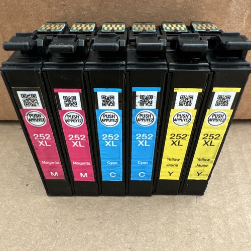 x6 Epson 252xl Ink Color 6 Pack Set color OEM T252 Genuine 252 Xl | eBay