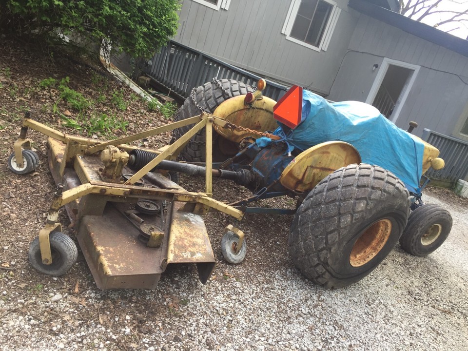 FORD 2110 LCG TRACTOR, 4 SPEED, GAS w/LANDPRIDE 72 IN MOWER AND GRADER ...