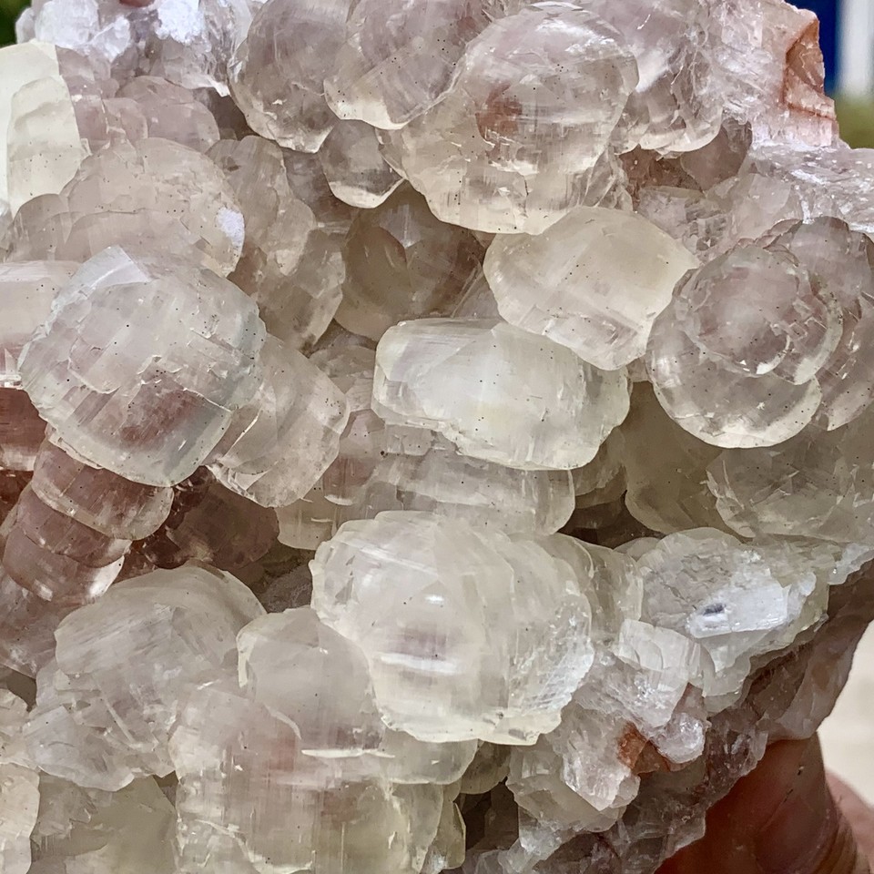 3.96LB Nature special cube Benz calcite quartz crystal specimen healing ...