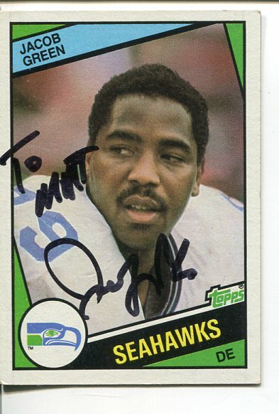 Jacob Green Seattle Seahawks Texas A&M Aggies Signed Autograph Photo ...