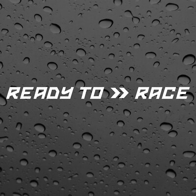 READY TO RACE STICKERS X2 WHITE GRAPHICS SUPERMOTO SPORTSBIKE ENDURO ...