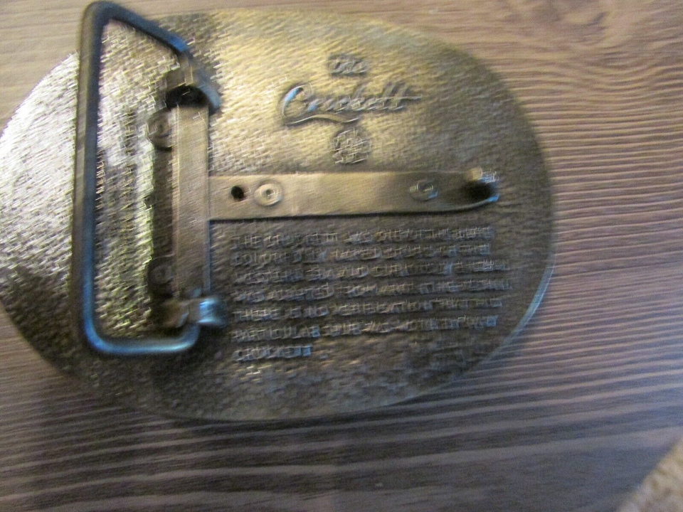 Gold Metal Belt Buckle -" The Crockett" with Working Spur-Maybe Brass ...