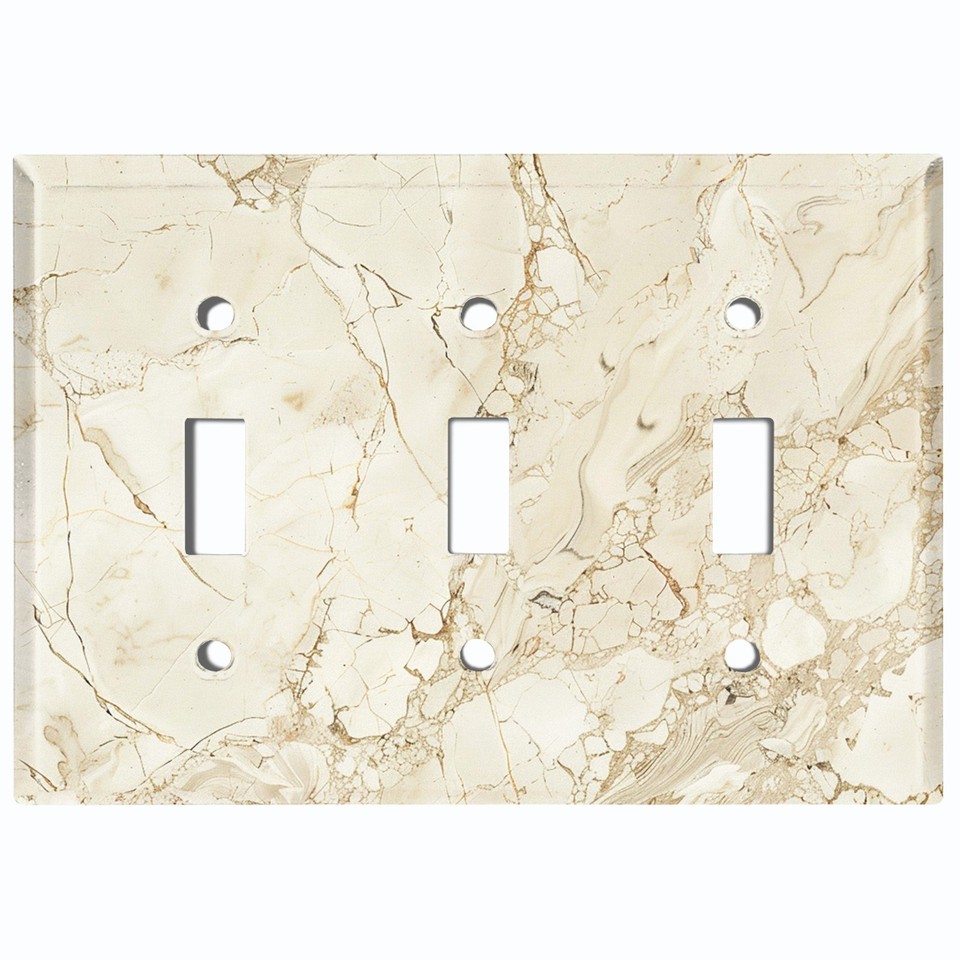 Metal Light Switch Outlet Cover Wall Plate Beige Granite Marble PRINT ...