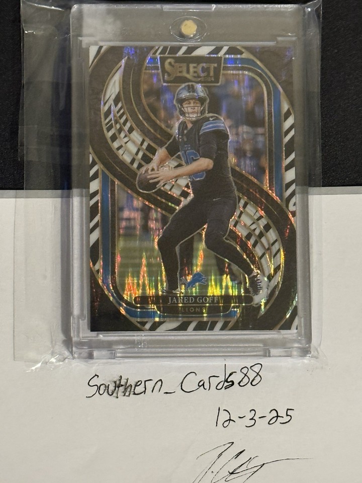 2025 Jared Goff Jersey King Auto /10 & Goff Zebra Chase Pack. Read ...