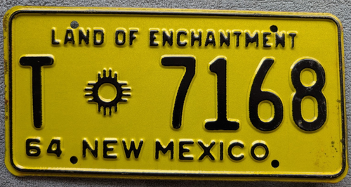 Vintage 1964 New Mexico License Plate NEW Old Stock UNUSED | eBay