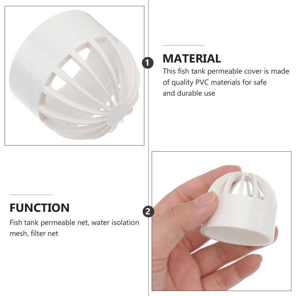 2 PCS Permeable Cover for Aquarium Fish Tank Net Mesh Overflow Screen ...