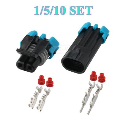 2 Pin Delphi Metri-Pack 150-Series Electric Jet Valve Male/Female ...