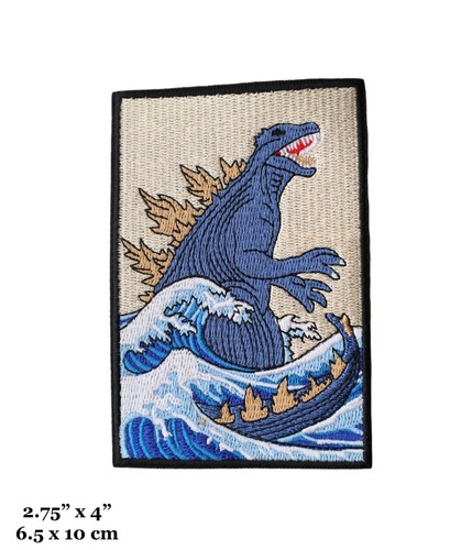 Godzilla Fictional Monster Sea Japaneese Embroidered Iron On Patch | eBay