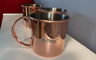 Svedka Vodka Copper Moscow Mule Mugs (10 oz.) Used Drinkware Bar Cups ...