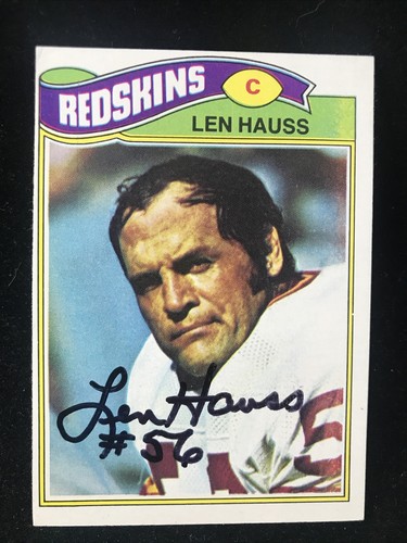 Len Hauss (d) -Georgia Bulldogs- Washington Redskins Autographed Card ...