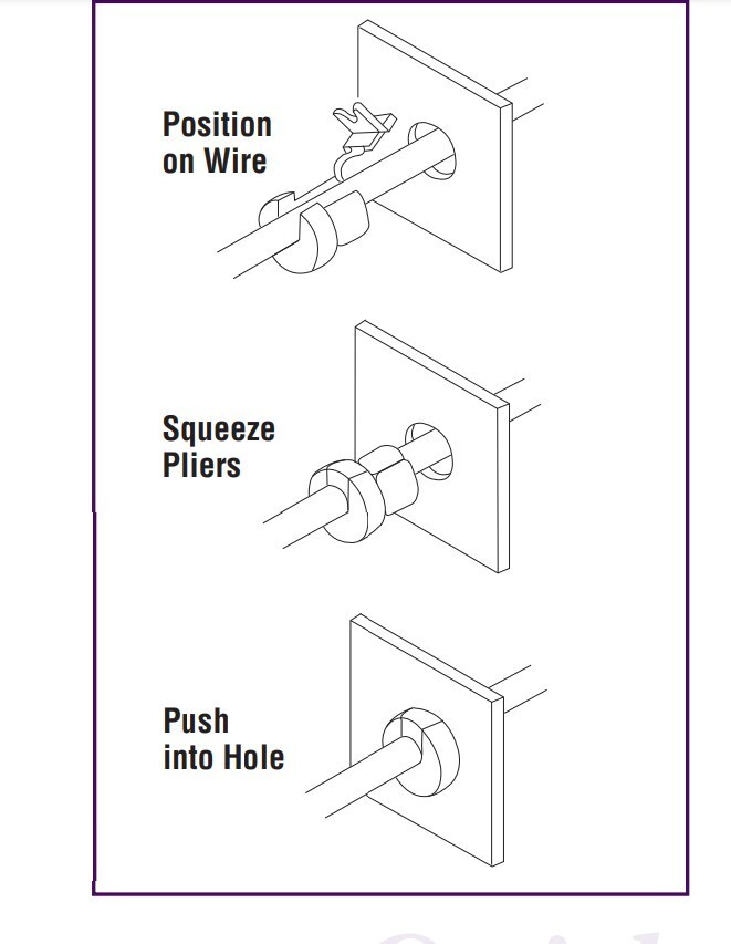 QTY2 7/8" .875 HEYCO 1497 SR 31-2 ROUND 12/3 AWG CABLE STRAIN RELIEF ...