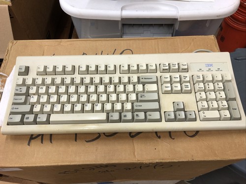 IBM KB-8923 07H0665 Wired PS/2 PS2 Keyboard White Tested Classic Key ...