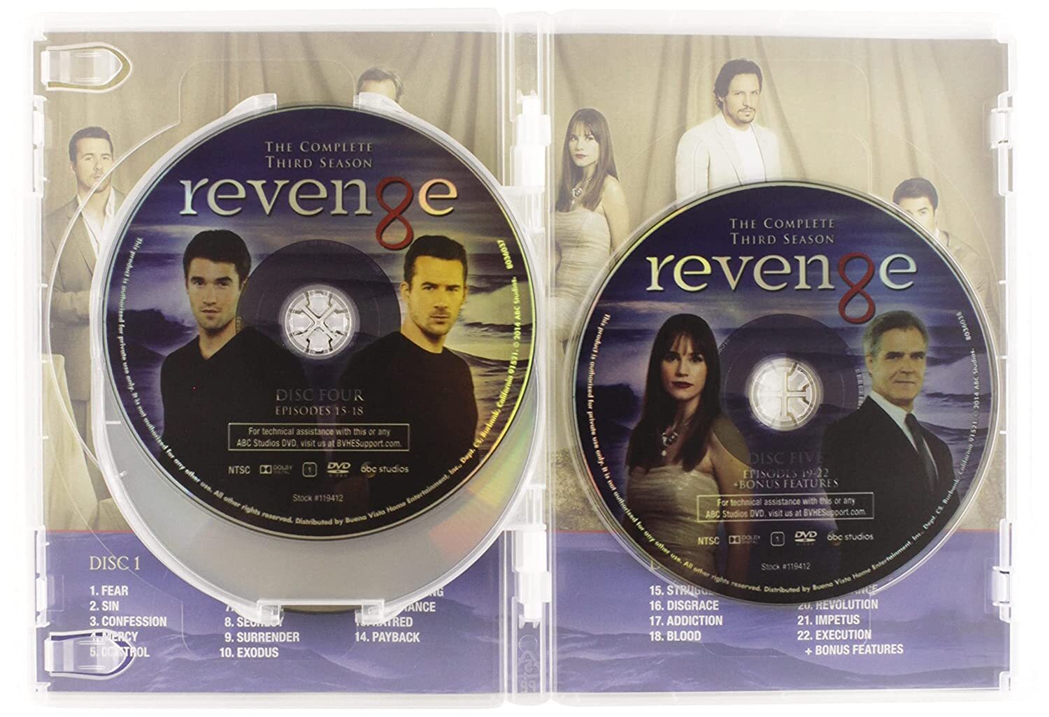 Revenge: Season 3 (DVD) Emily VanCamp Madeleine Stowe Henry Czerny (US ...