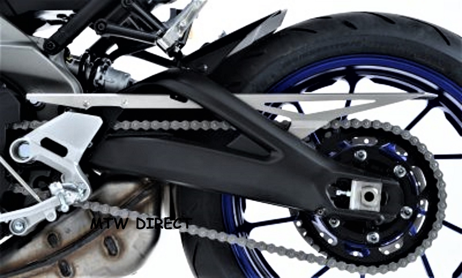 R&G BRUSHED STAINLESS STEEL CHAIN GUARD Yamaha MT-09 Tracer - FJ-09 ...