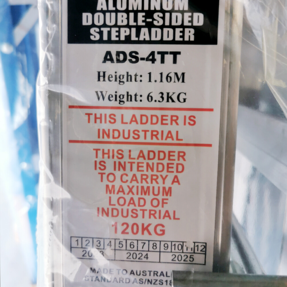 Double Side Sided Aluminium A-frame Step Ladder 4 foot 6 ft 120 KG AS ...