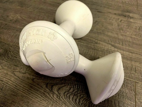 Lot Of 2 Orbatron ABS Plastic 3.3 lb Pound Dumbbell Weights Total 6.6 ...