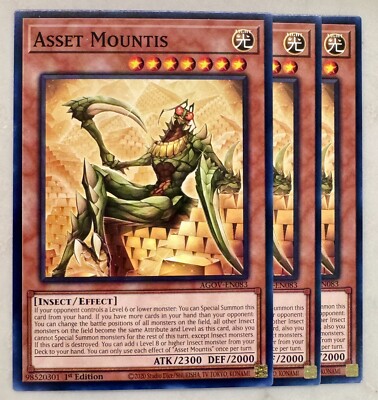 Yugioh! 3x Asset Mountis AGOV-EN083 Common 1st Ed NM | eBay