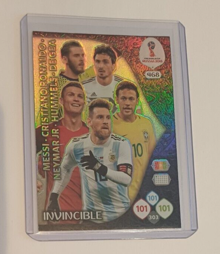 Carte Card INVINCIBLE n°468 RONALDO MESSI NEYMAR PANINI Adrenalyn WC ...