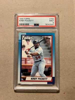 1990 TOPPS #700 KIRBY PUCKETT PSA 9 MINT MINNESOTA TWINS HOF NEW SLAB ...