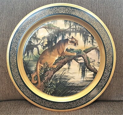 PICKARD 13" COLLECTOR PLATE James Lockart AMERICAN PANTHER 1978 Limited ...