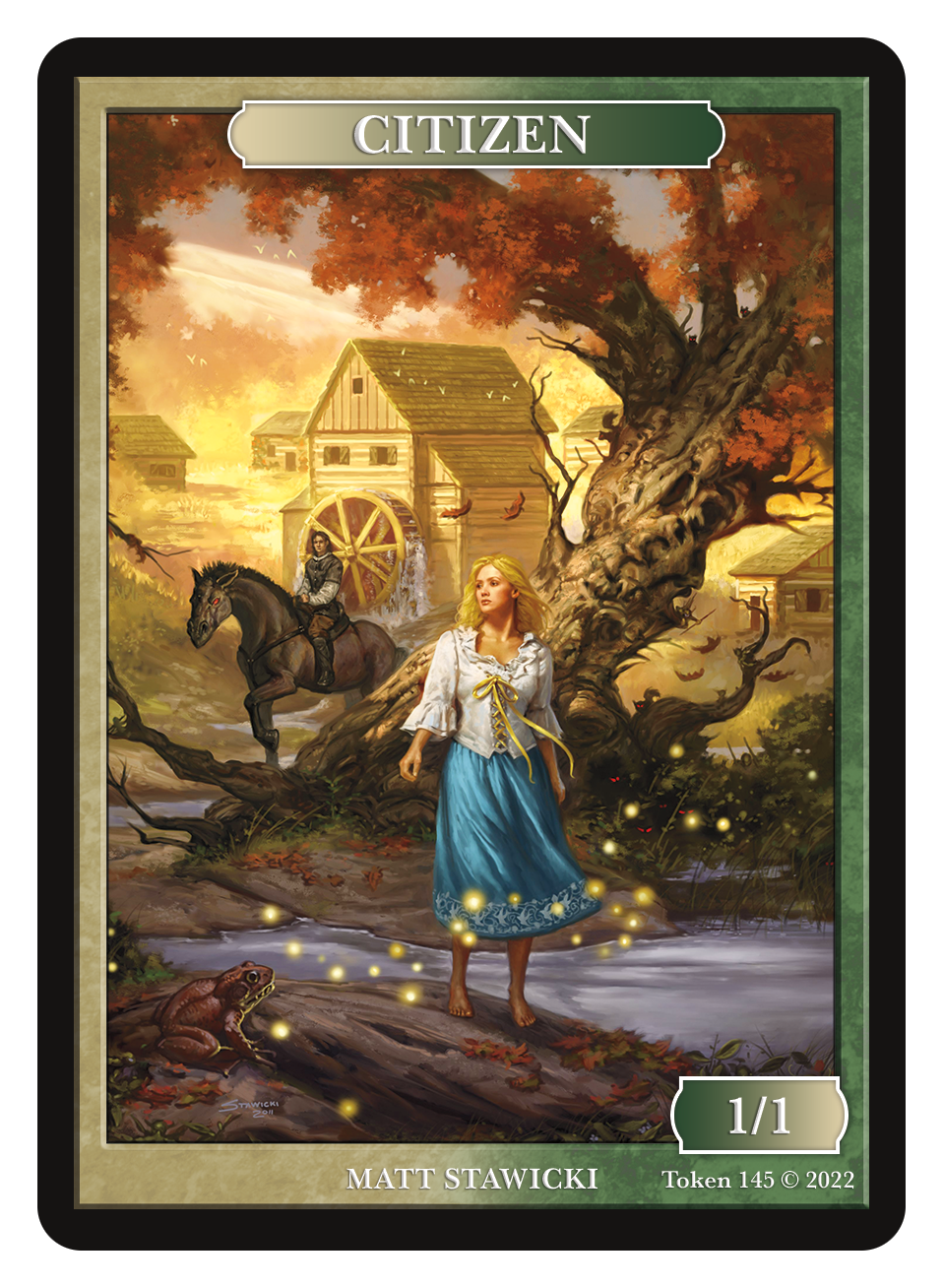 Citizen Token Artist Matt Stawicki MTG Magic Token | eBay