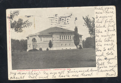 LAFAYETTE INDIANA PURDUE UNIVERSITY FOWLER HALL EC KROPP VINTAGE ...