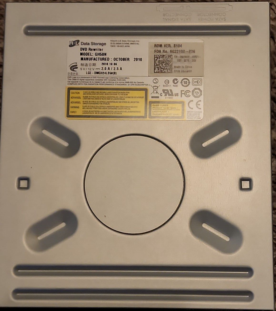 HL Hitachi Data Storage DVD Rewriter GH50N Internal Desktop Disc Drive ...