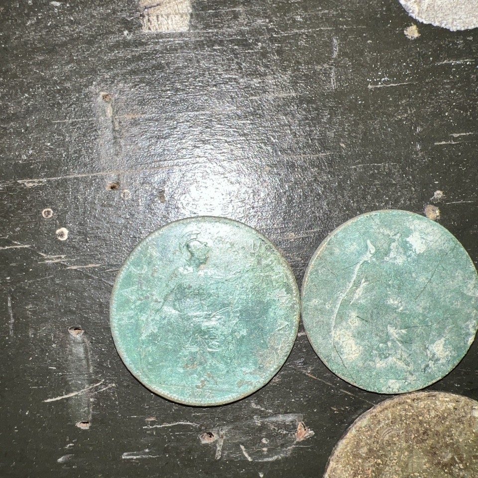 Original WW1 British Copper Coins Trench Finds From The Battle Of The ...