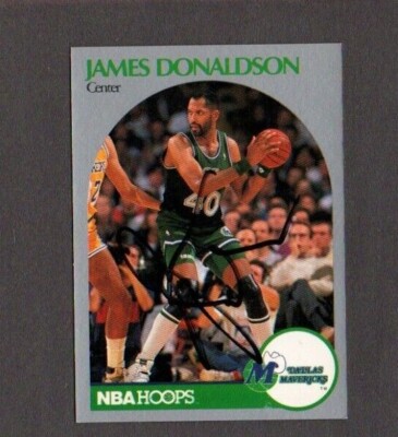 James Donaldson 1990-91 NBA Hoops authentic autographed card Mavericks ...
