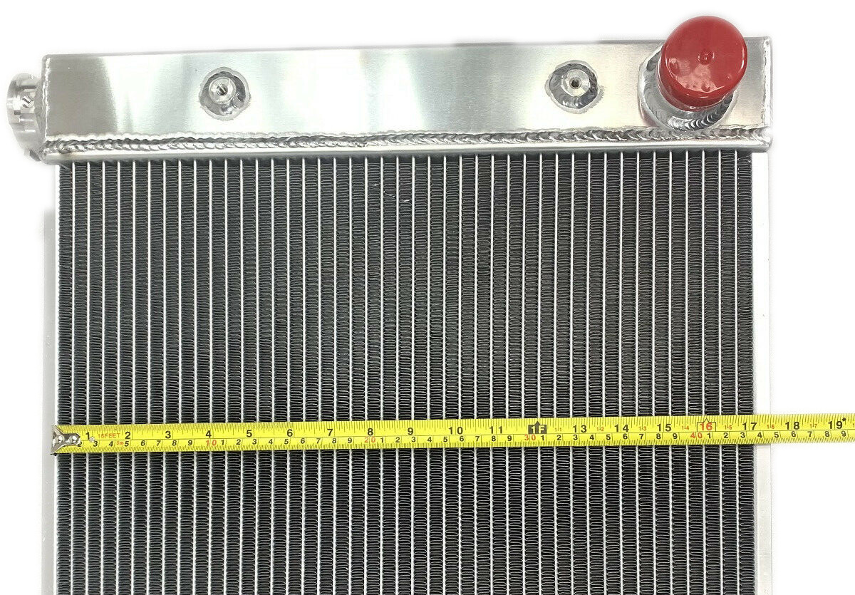 2 Row Universal Left Inlet Aluminum Radiator Oversize 33.5"x 20"x 4.5 ...