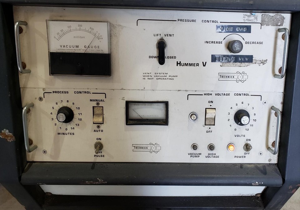 Technics Hummer V Sputter Coater System w/ Mitsubishi Motor & Glass ...