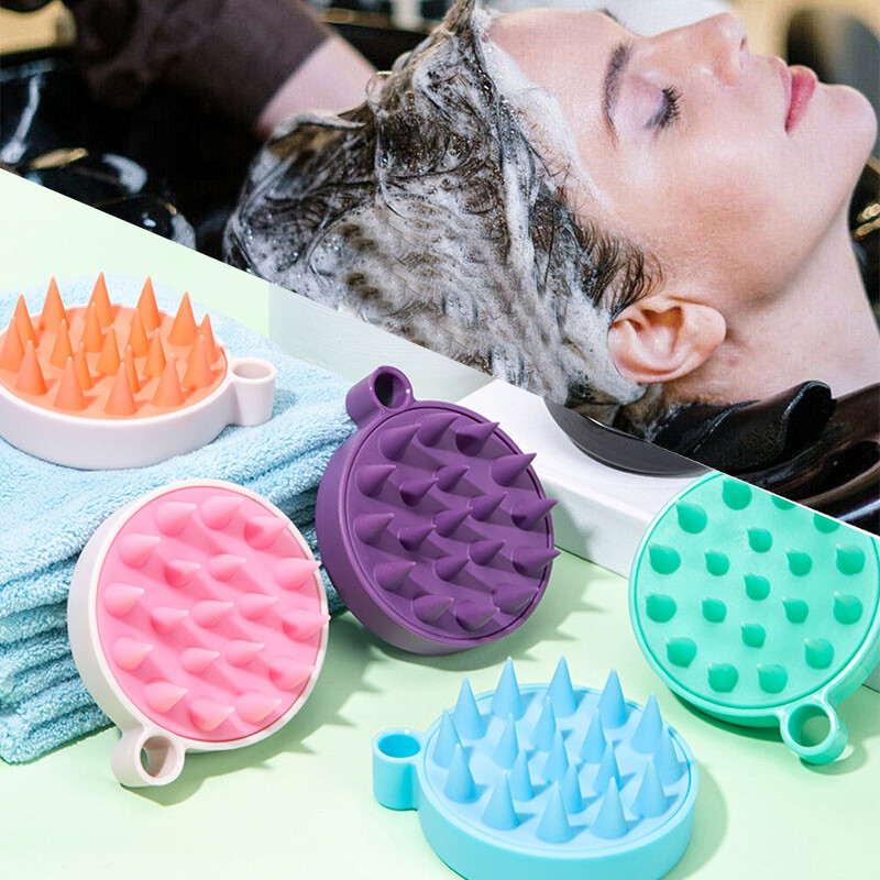 Silicone Massager Scalp Brush Shampoo Massage Comb Shower Head Hair Washing Kit