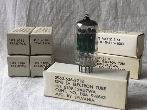 6189 CV4003 ECC82 12AU7WA Sylvania Tube, lampe, Röhre, Valve Lampa. NOS ...