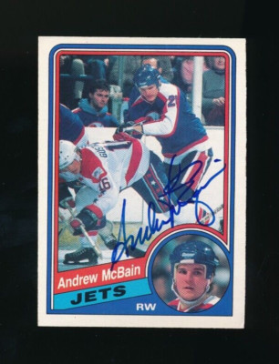 1984 OPC O-PEE-CHEE #343 Andrew Mcbain rookie signed auto autograph ...