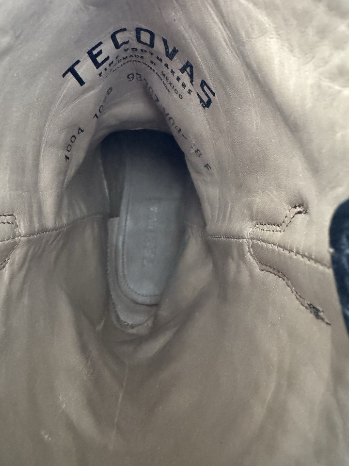 Tecovas Men's The Dillon Leather Cowboy Boots Midnight Caiman Black 10. ...