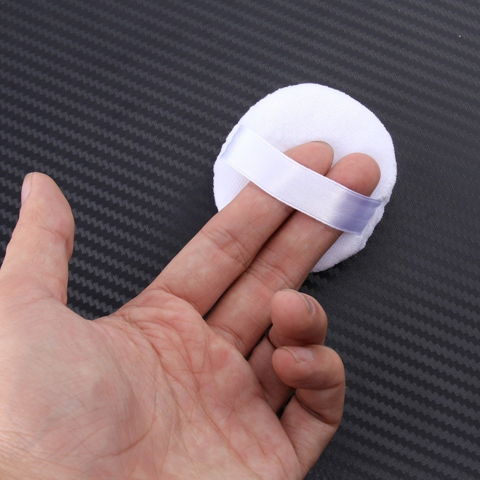 5 Pcs 60mm Ribbon Powder Puff Baby Body Puff Pure Cotton Round Makeup ...