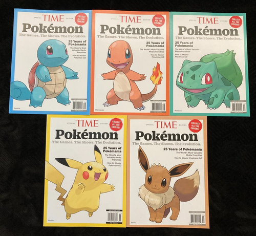 Time Magazine NEW Pokemon 2025 Squirtle Bulbasaur Charmander Pikachu ...