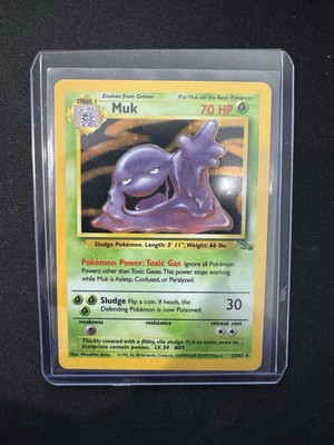 Muk Holo Rare - Fossil Set 13/62 - WOTC Vintage Pokemon Card | eBay