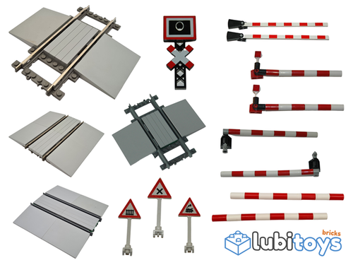 Lego® TRAIN Railway 9V RC Level crossing barrier set CROSSING 4532 4560 ...