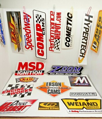 Lot of 19 Racing Decals Contingency Stickers NHRA NASCAR Outlaw Stock ...